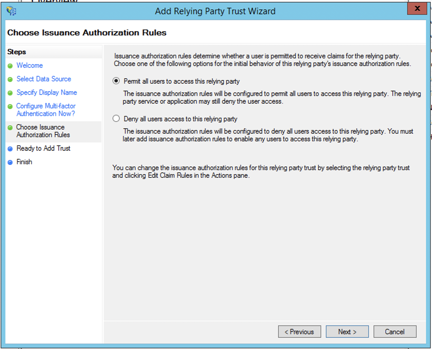 Interconnexion ADFS – Support LockSelf