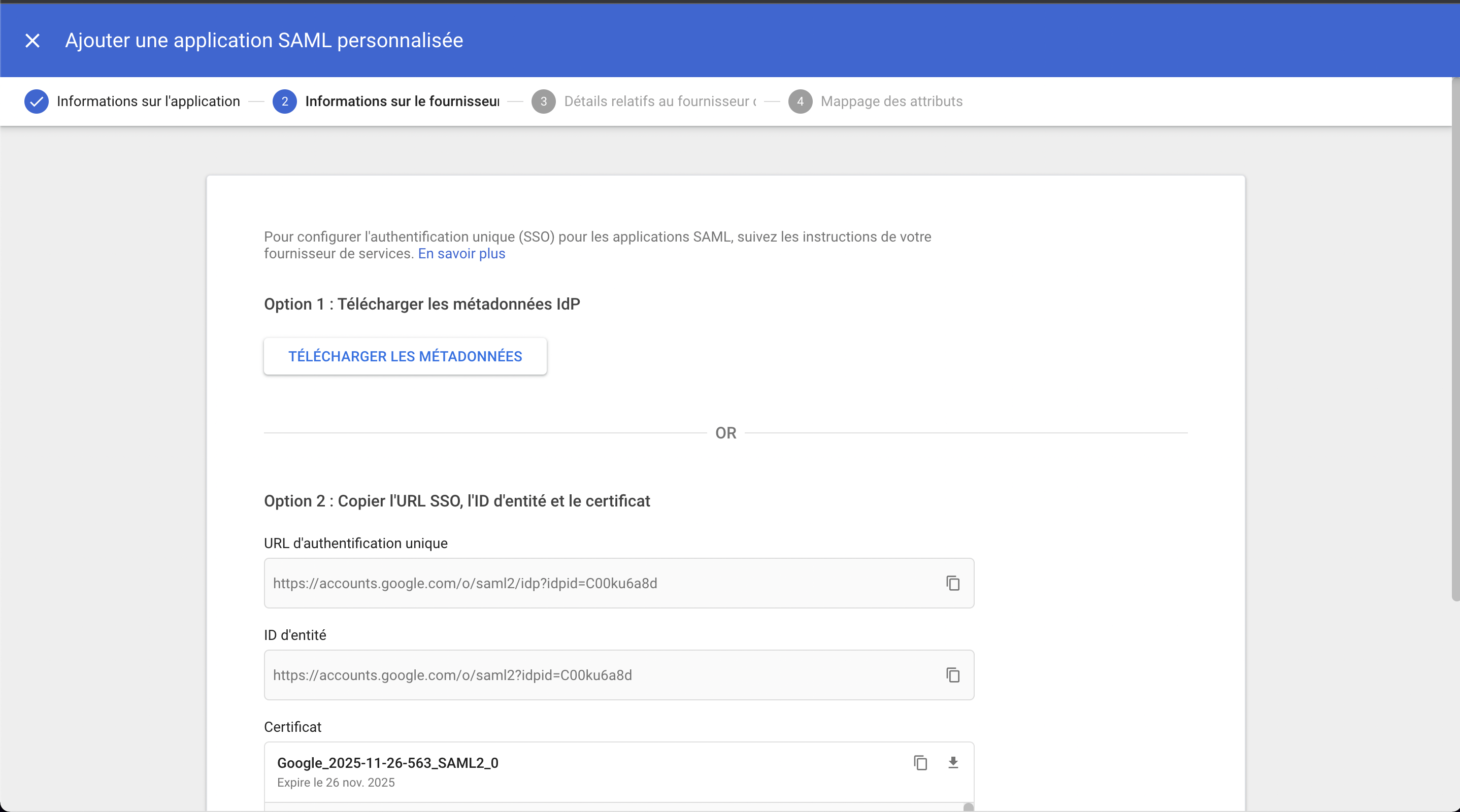 Interconnexion Google – Support LockSelf