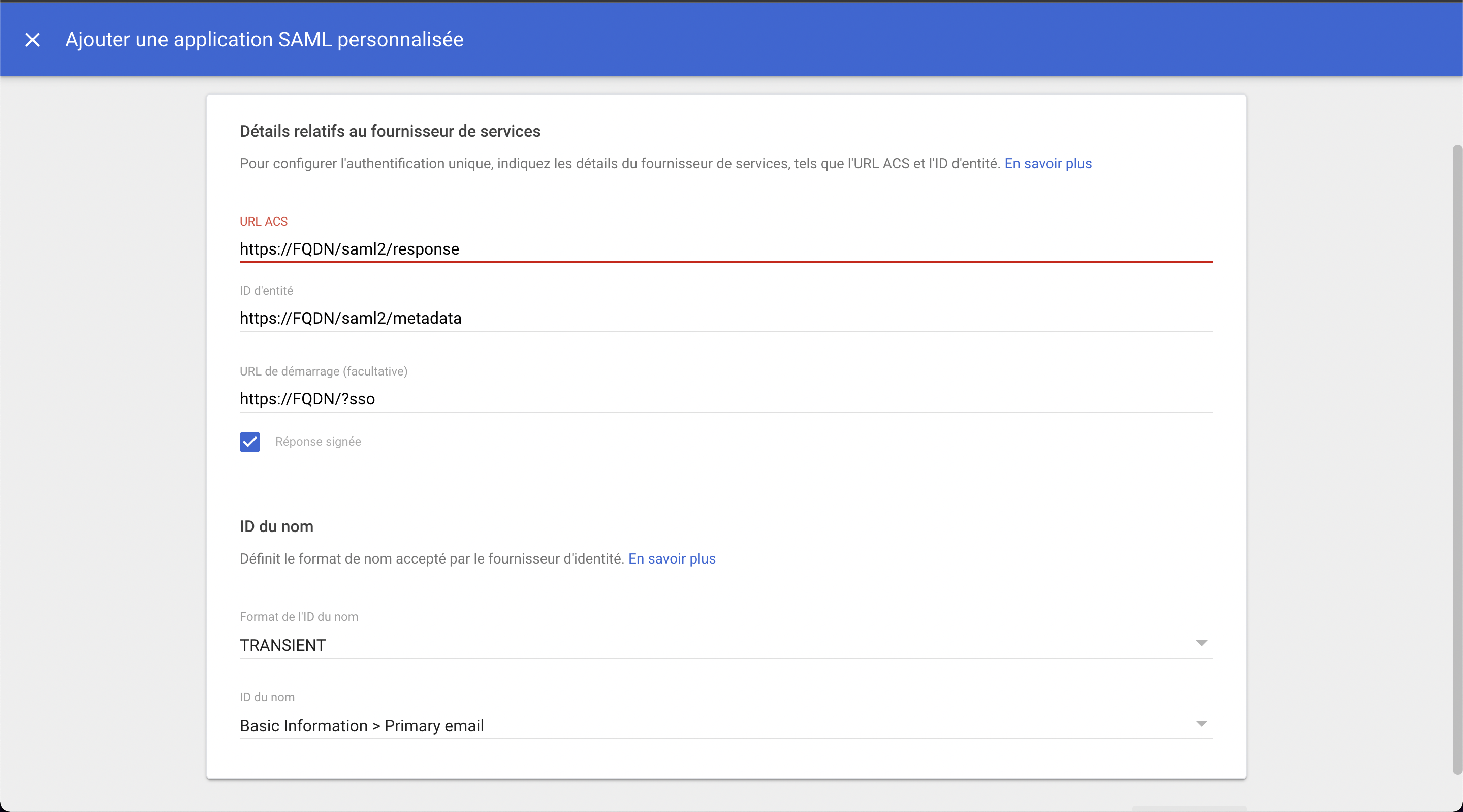 Interconnexion Google – Support LockSelf