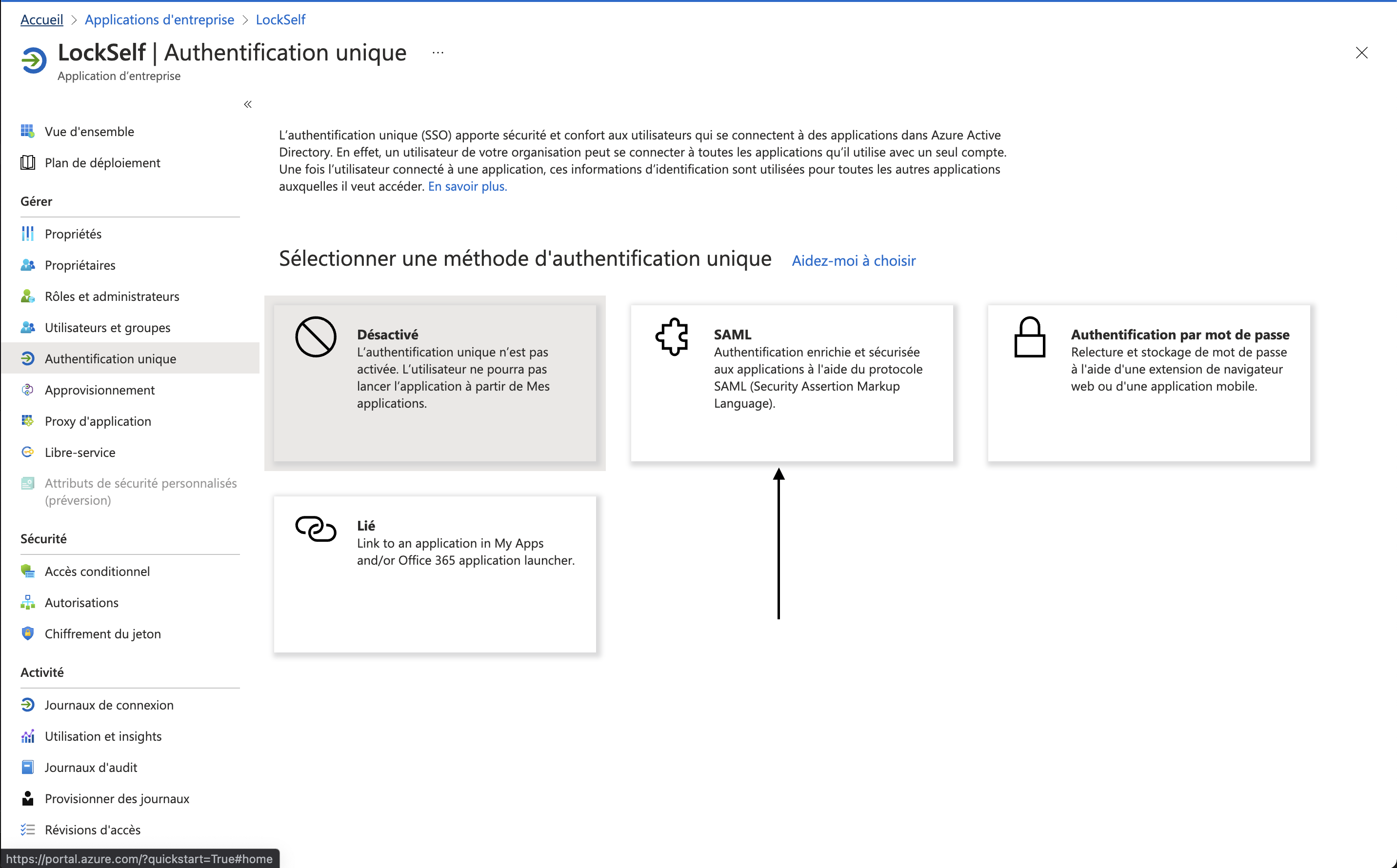 Interconnexion Azure – Support LockSelf