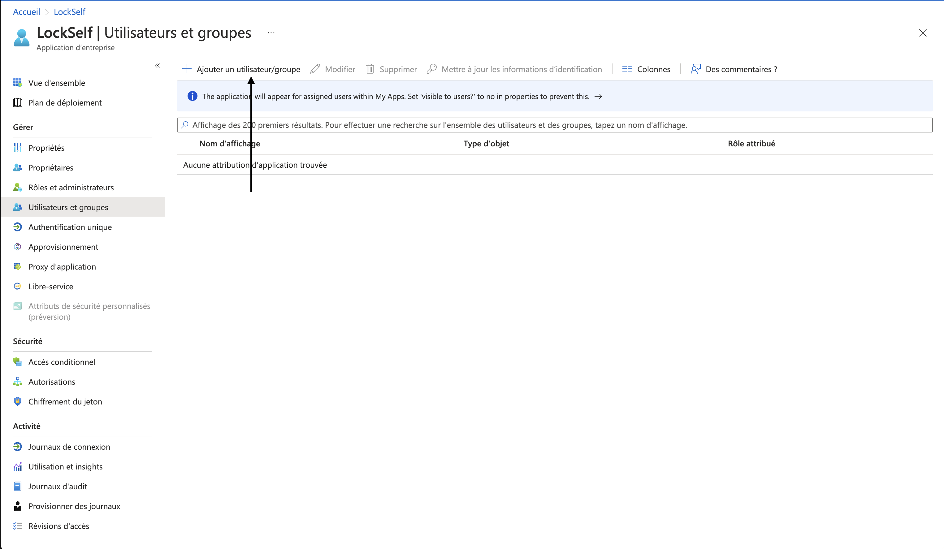 Interconnexion Azure – Support LockSelf